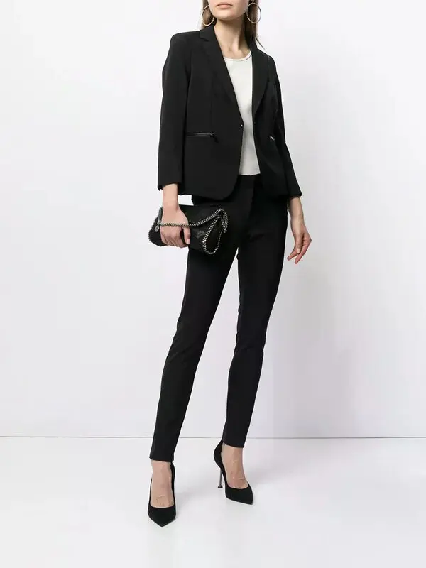 Veronica Beard Scuba Schoolboy Dickey Single-breasted Blazer