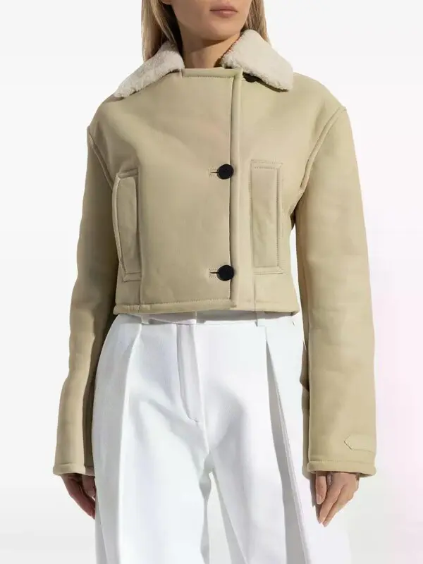 Jacquemus Double-breasted Shearling Jacket - Neutrals
