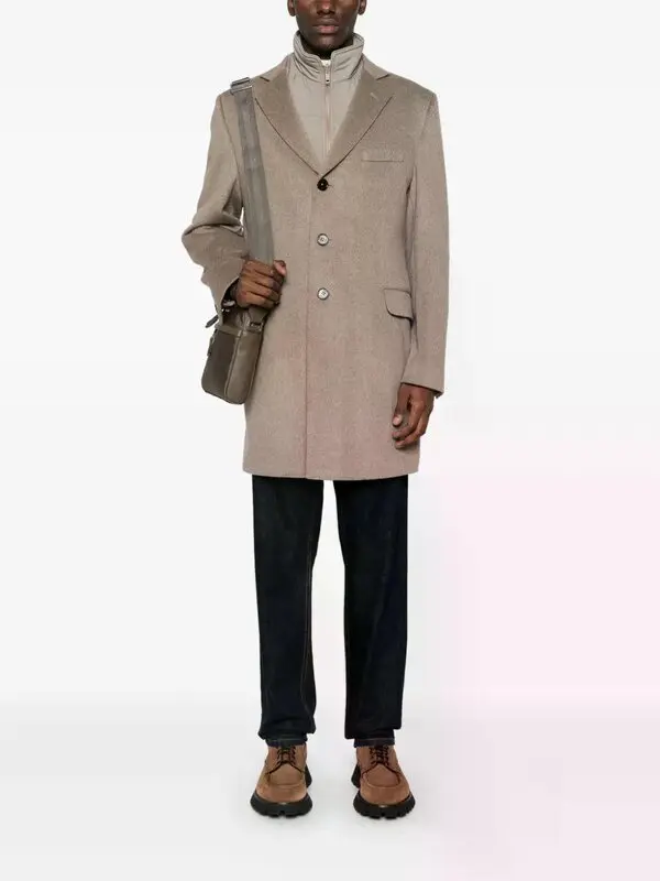 FAY Double-layer Coat - Brown