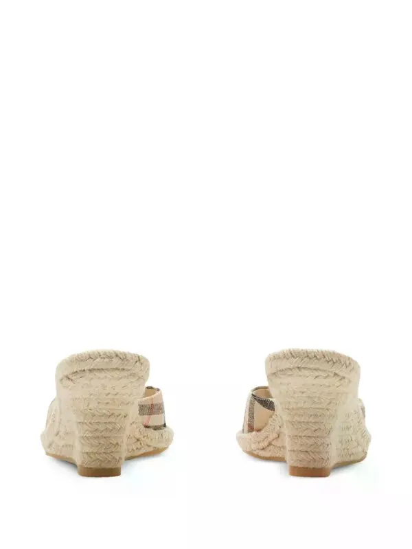 Burberry Checked Espadrille Mules
