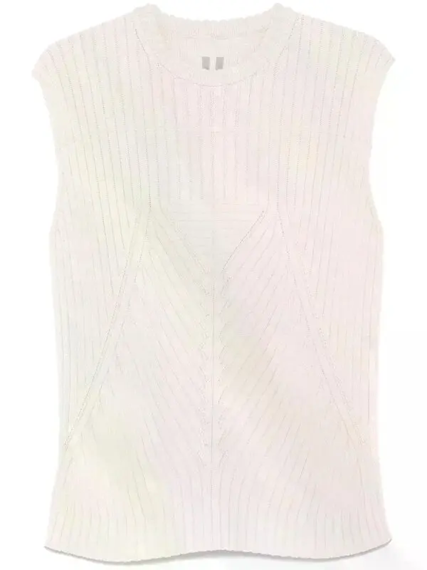 Rick Owens Ribbed Knit Vest - Neutrals