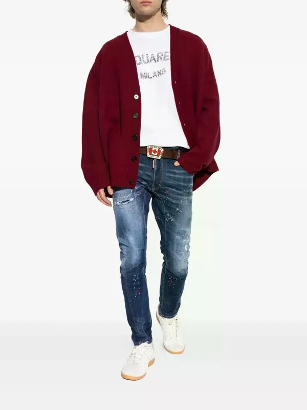 Dsquared2 Tidy Biker Cotton Jeans - Blue