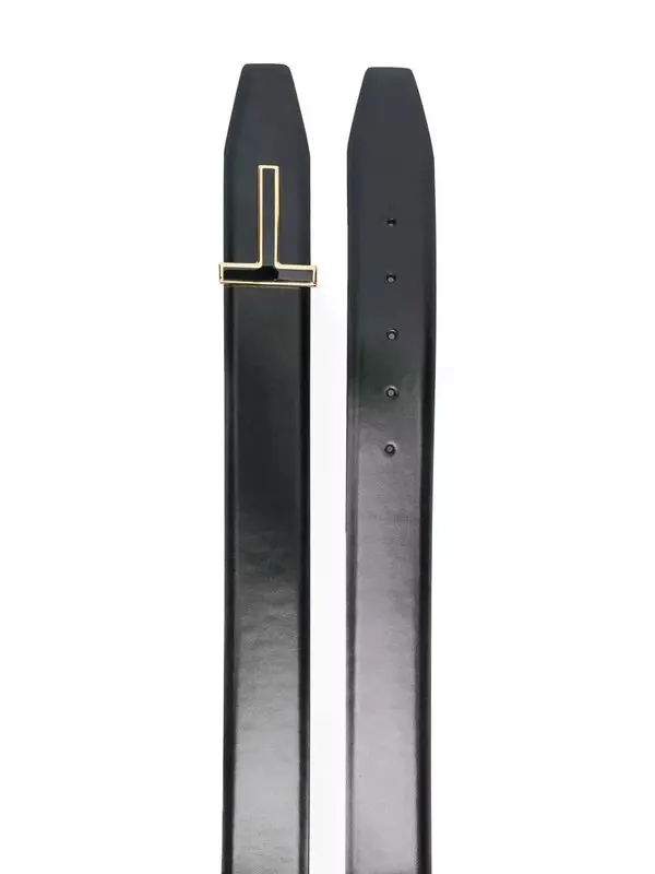 TOM FORD Logo-plaque Buckle Belt - Black