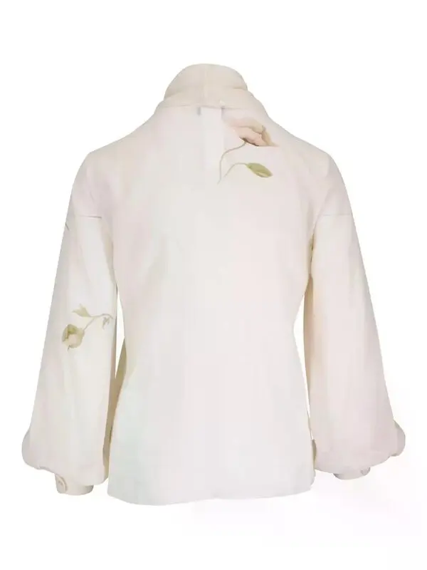 Akris Floral-embroidered Blouse