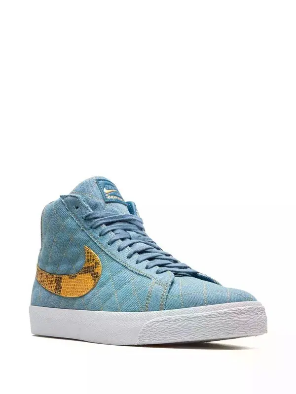 Nike X Supreme Sb Blazer High-top Sneakers - Blue