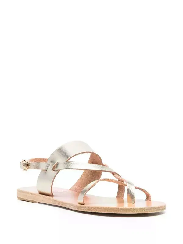 ANCIENT GREEK SANDALS Alethea Metallic-effect Sandals - Gold