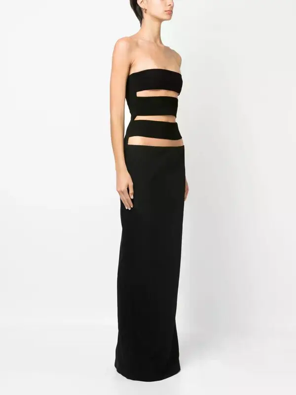 MONOT Cut-out Strapless Gown