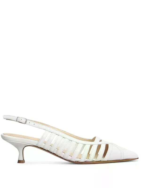 ANNA F. 55mm Leather Slingback Pumps