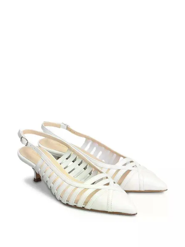ANNA F. 55mm Leather Slingback Pumps