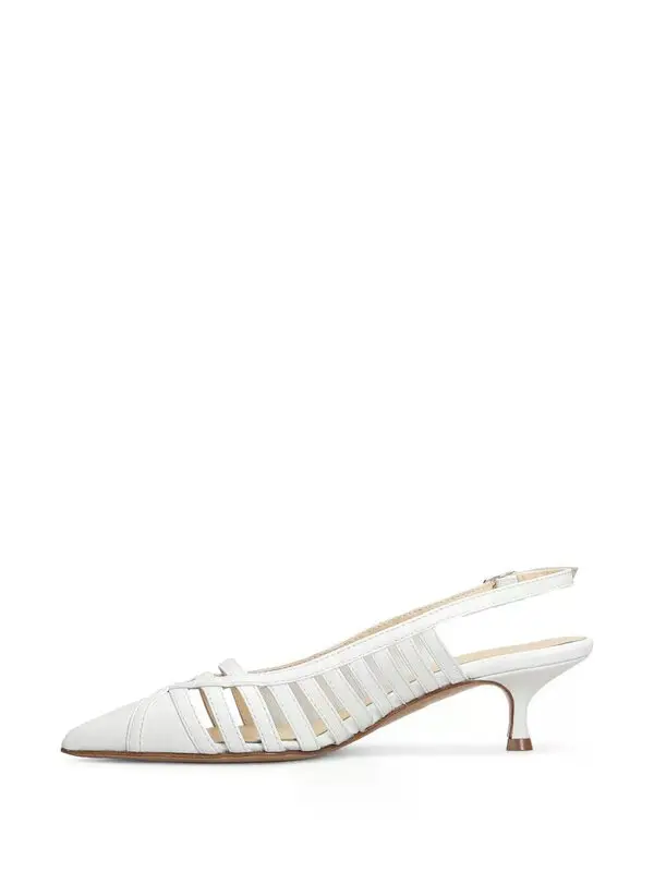 ANNA F. 55mm Leather Slingback Pumps