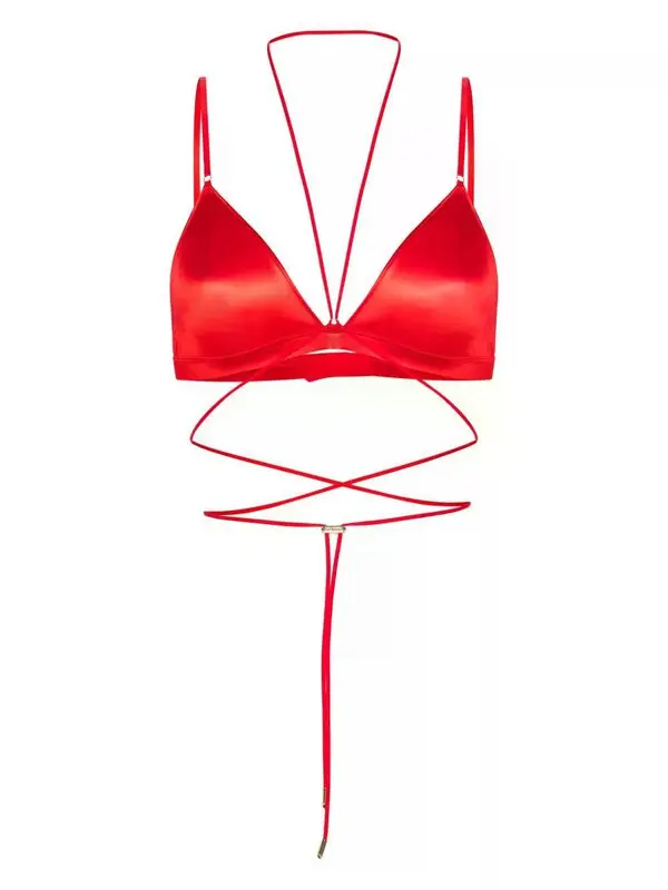 MAISON CLOSE French Kiss Triangle Bra - Red