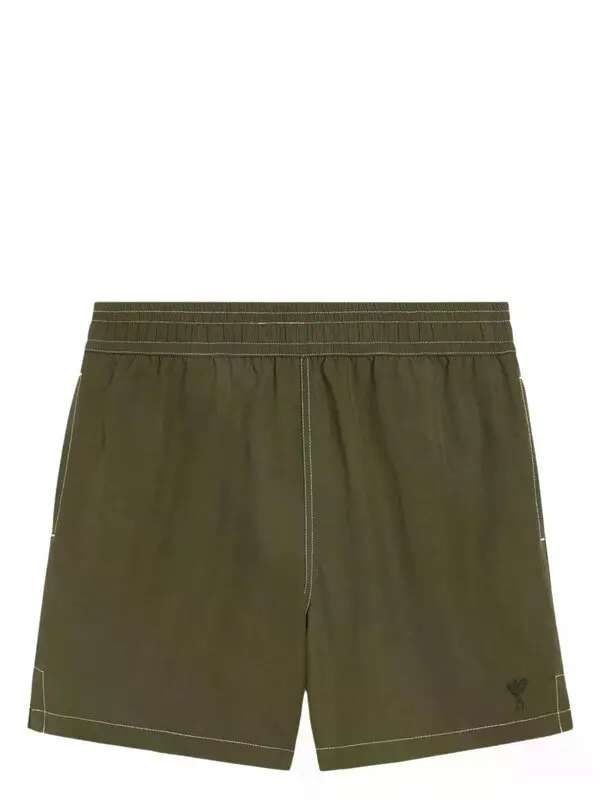 AMI Paris De Coeur Swim Shorts - Green