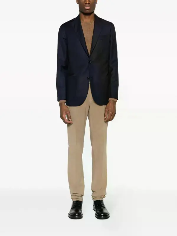 Incotex Tapered-leg Velour Trousers - Neutrals