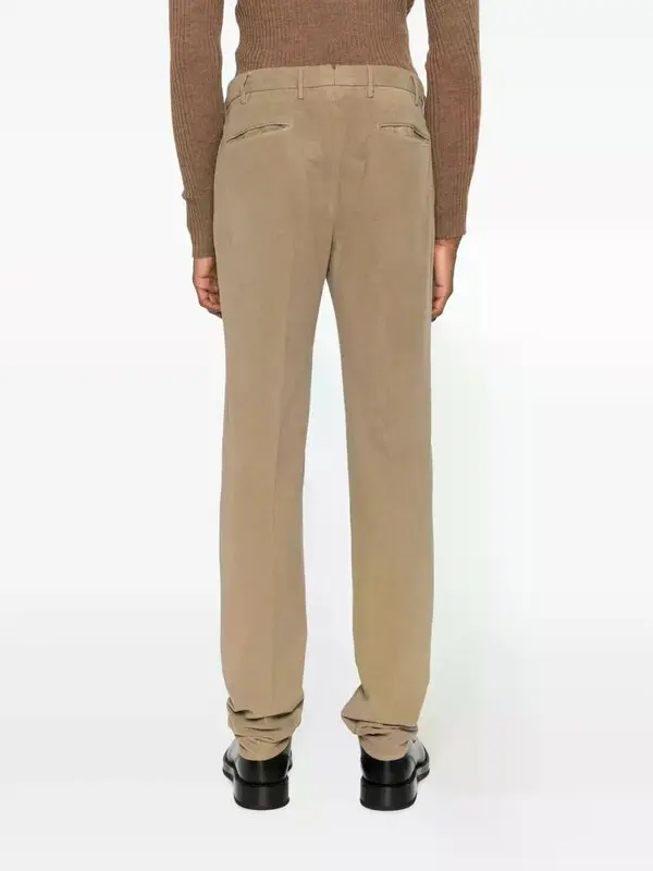 Incotex Tapered-leg Velour Trousers - Neutrals