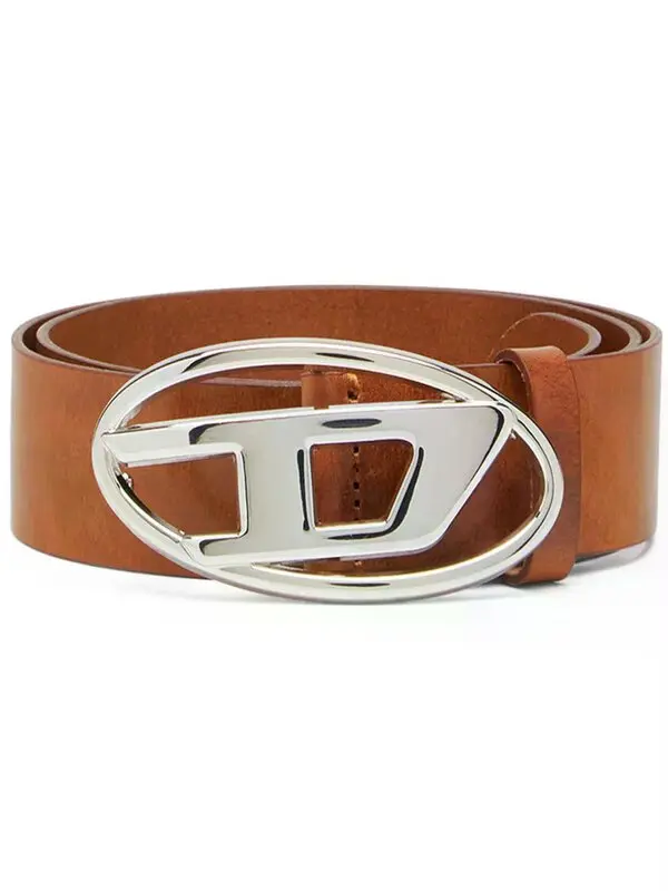 DIESEL® 1dr Logo-buckle Belt - Brown