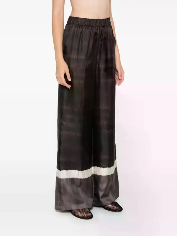 P.a.r.o.s.h Silk Tie-dye Palazzo Trousers