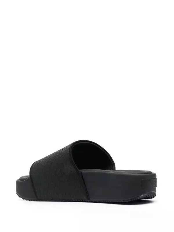 Y3 Pebbled Open-toe Slides - Black