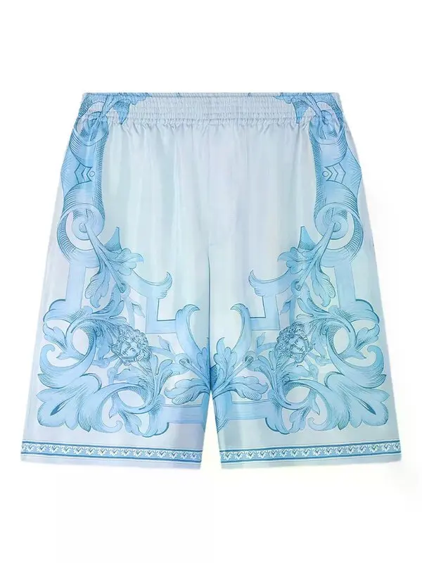 Versace Barocco-print Shorts - Grey