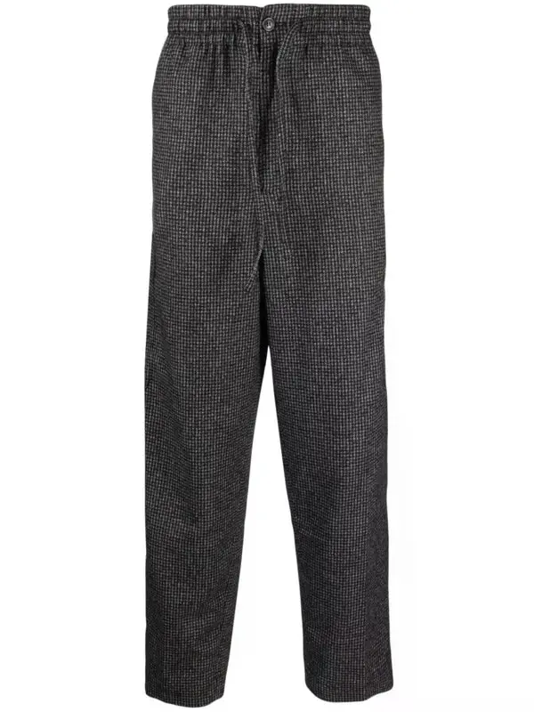 Kenzo Check Pattern Tapered Trousers