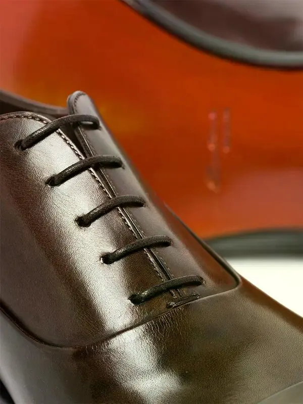 Santoni Classic Leather Lace-up Oxford Shoes