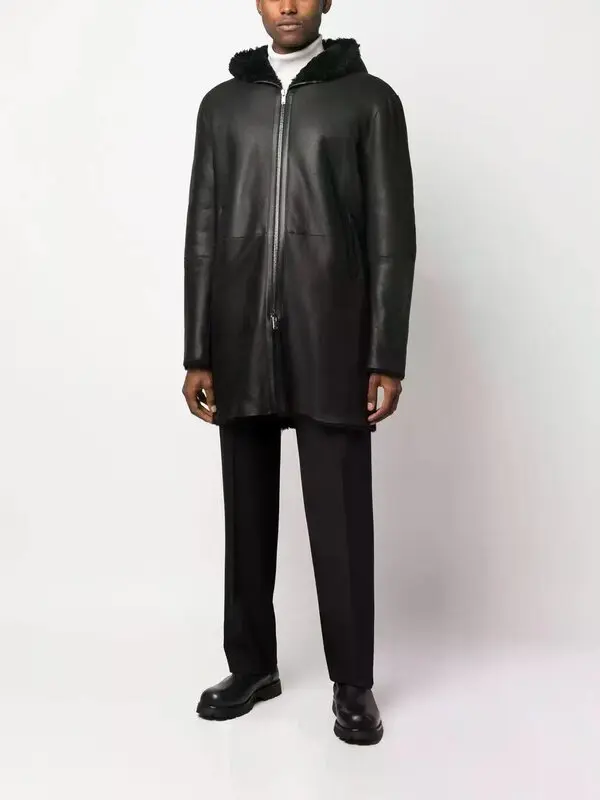 Tagliatore Wilson Hooded Shearling Coat