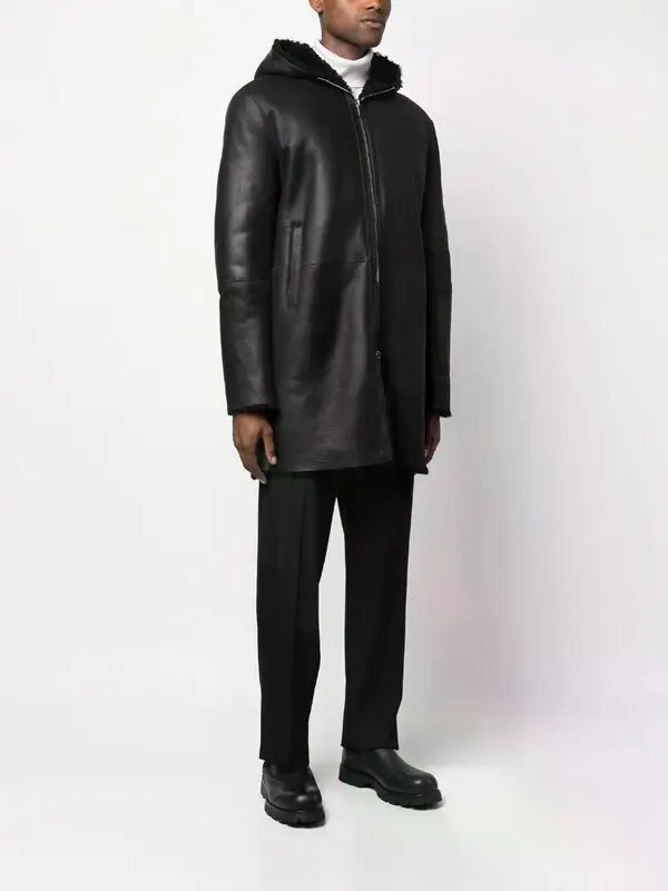 Tagliatore Wilson Hooded Shearling Coat