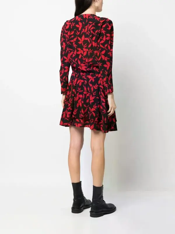 Zadig&Voltaire Rogers Leaf-print Mini Dress