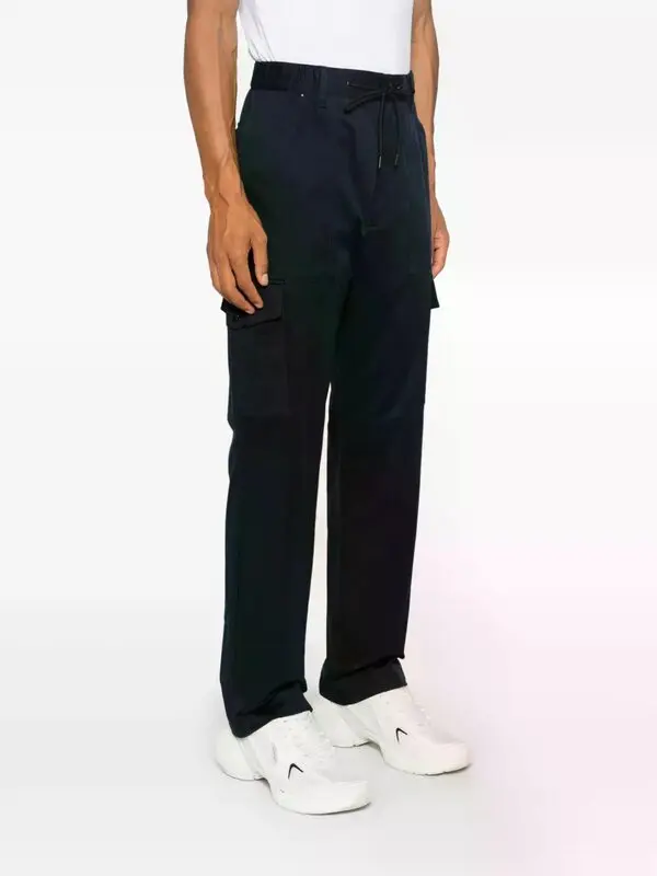 Moncler Logo-patch Straight-leg Trousers - Blue