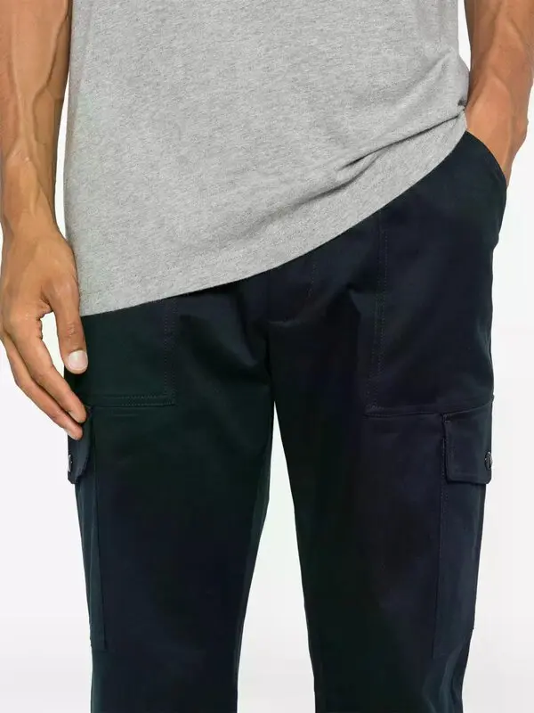 Moncler Logo-patch Straight-leg Trousers - Blue