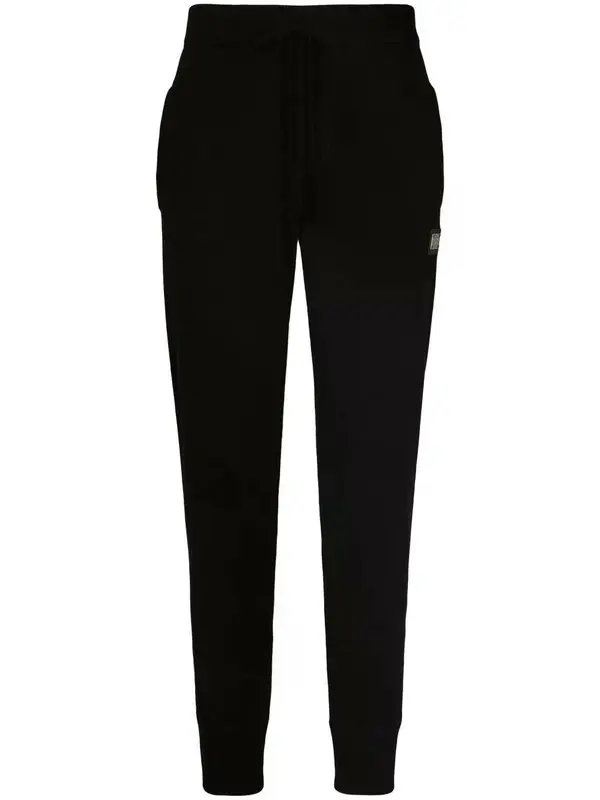 Dolce & Gabbana Wool-cashmere Track Pants - Black