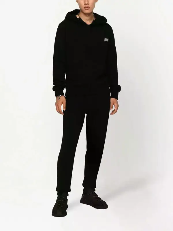 Dolce & Gabbana Wool-cashmere Track Pants - Black
