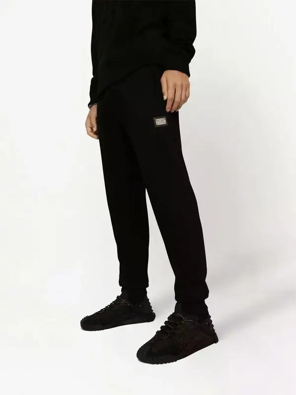 Dolce & Gabbana Wool-cashmere Track Pants - Black