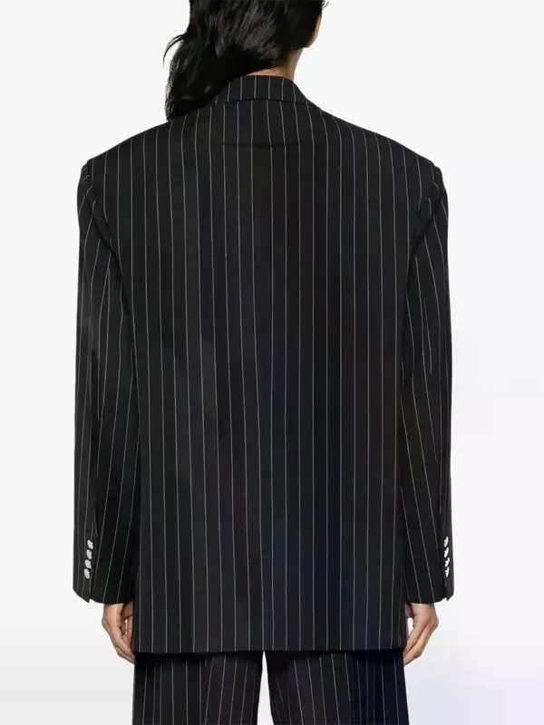 Attico Glen Pinstripe Single-breasted Blazer