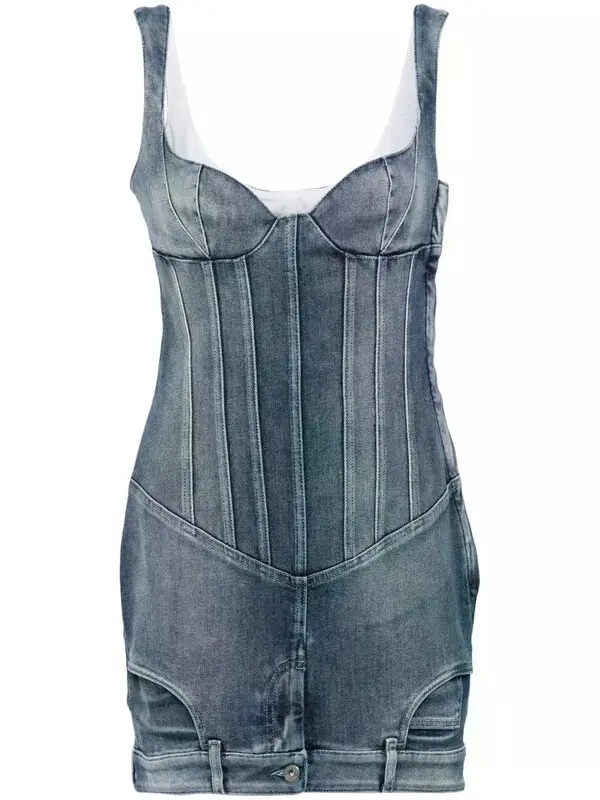 Off-White Upside Down Denim Dress - Blue
