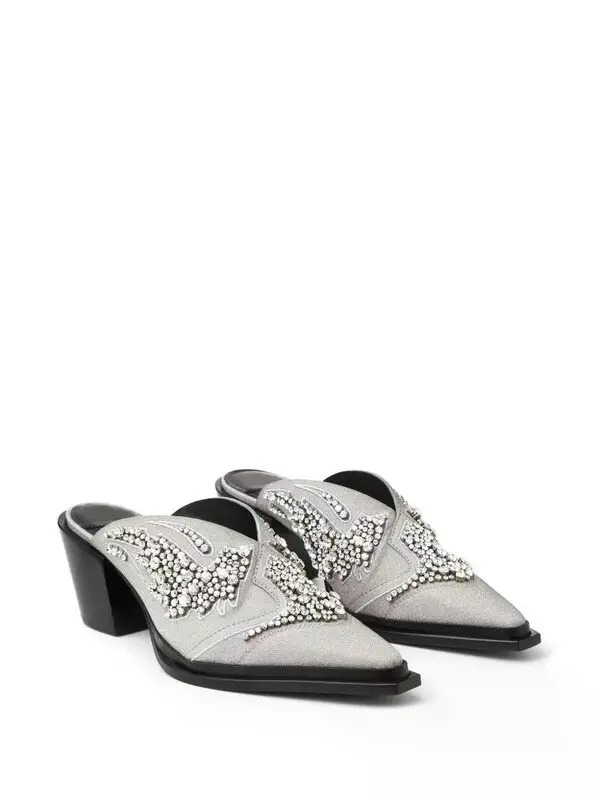 JIMMY CHOO Cece 60mm Glitter Mules