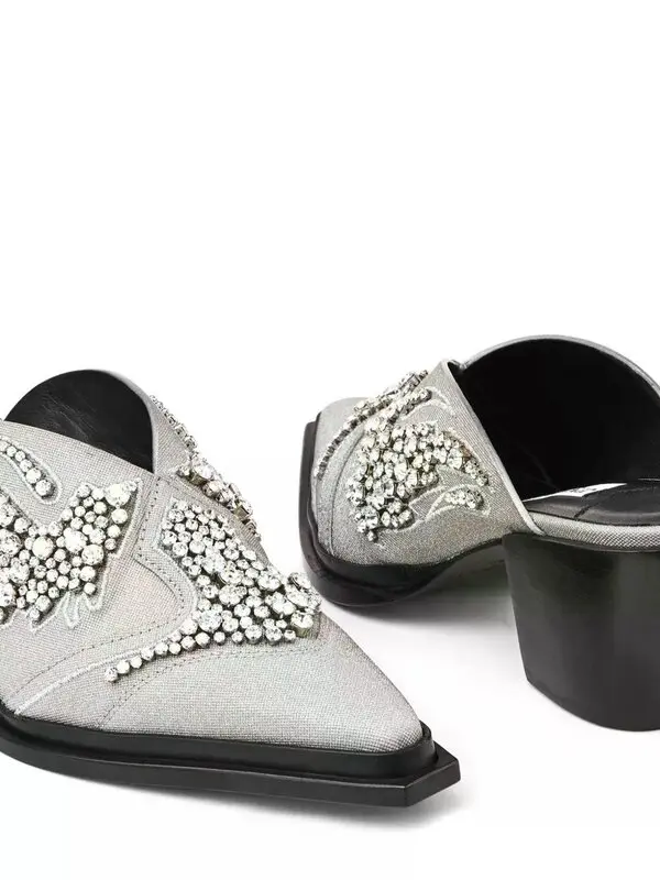 JIMMY CHOO Cece 60mm Glitter Mules