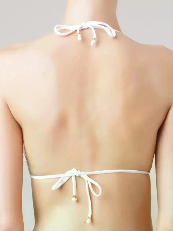 AMIR SLAMA Ruffled Trim Triangle Bikini Top