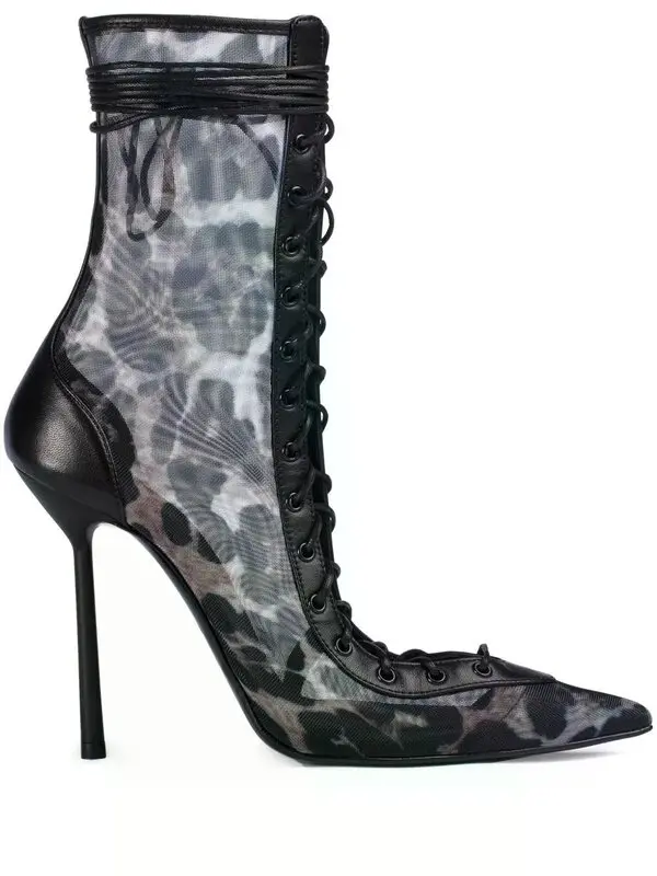 LE SILLA 120mm Colette Leopard Print Boots
