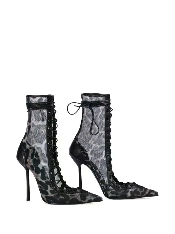 LE SILLA 120mm Colette Leopard Print Boots