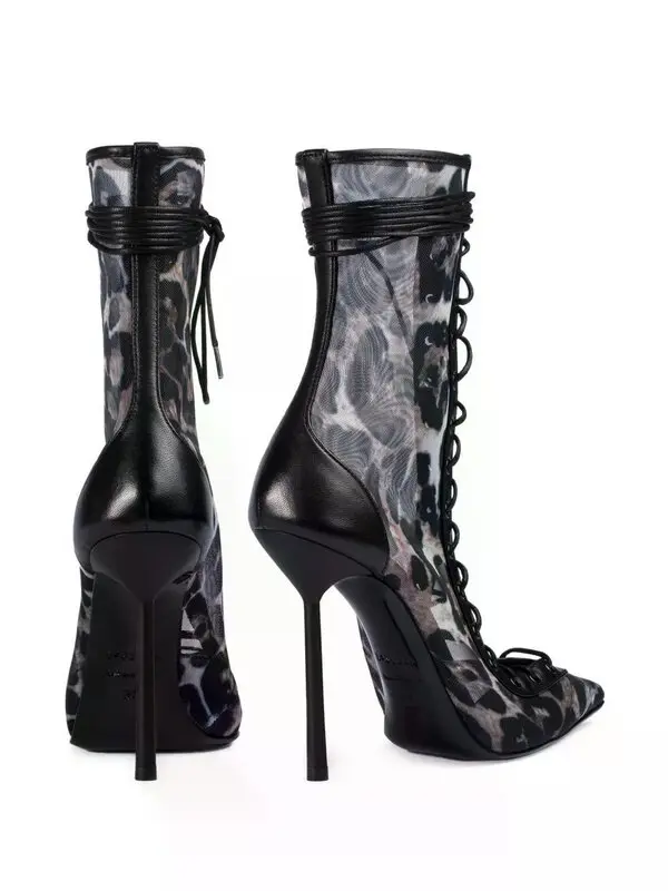 LE SILLA 120mm Colette Leopard Print Boots