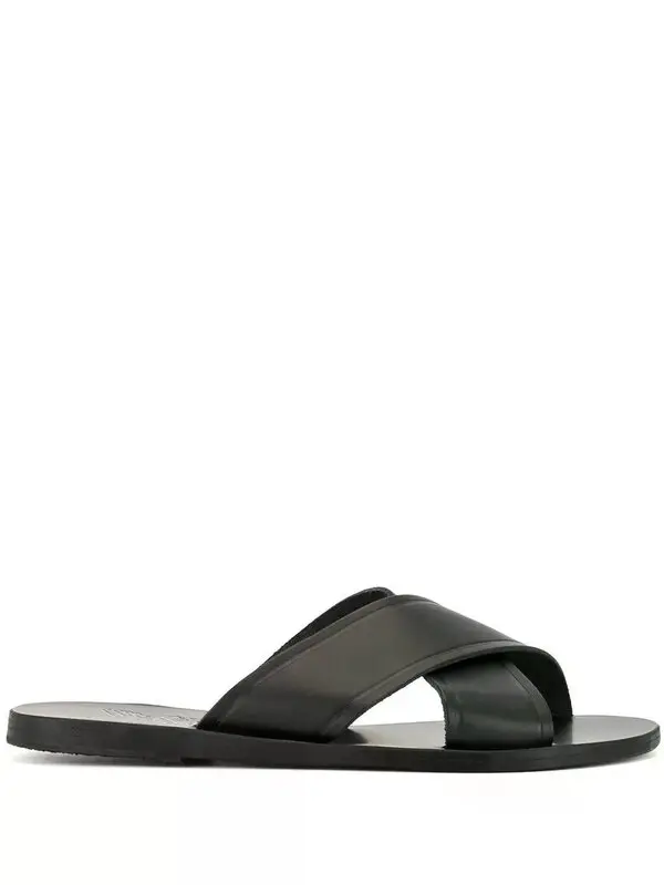 ANCIENT GREEK SANDALS Thais Crossover Sandals - Black