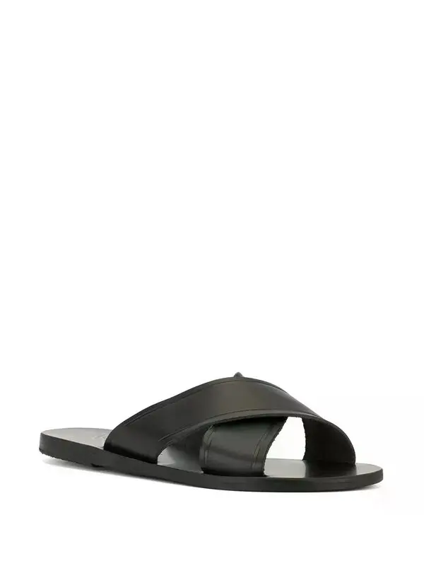 ANCIENT GREEK SANDALS Thais Crossover Sandals - Black