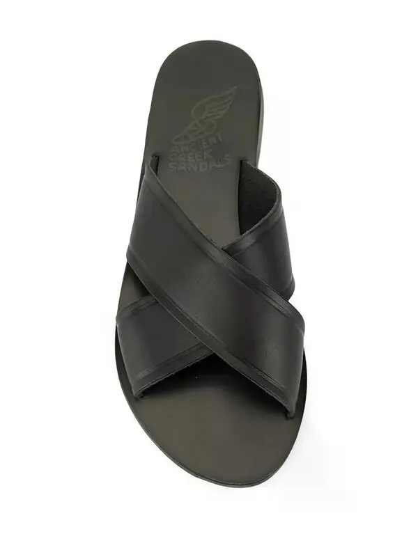 ANCIENT GREEK SANDALS Thais Crossover Sandals - Black