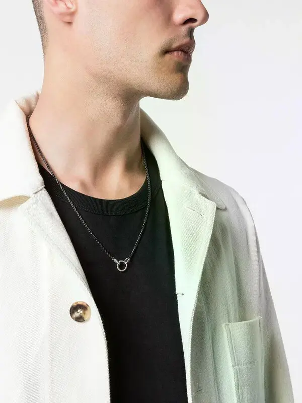 David Yurman Smooth Amulet Box Chain Necklace