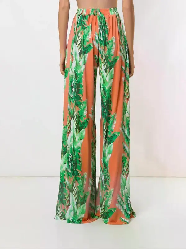 AMIR SLAMA Printed Wide-leg Trousers