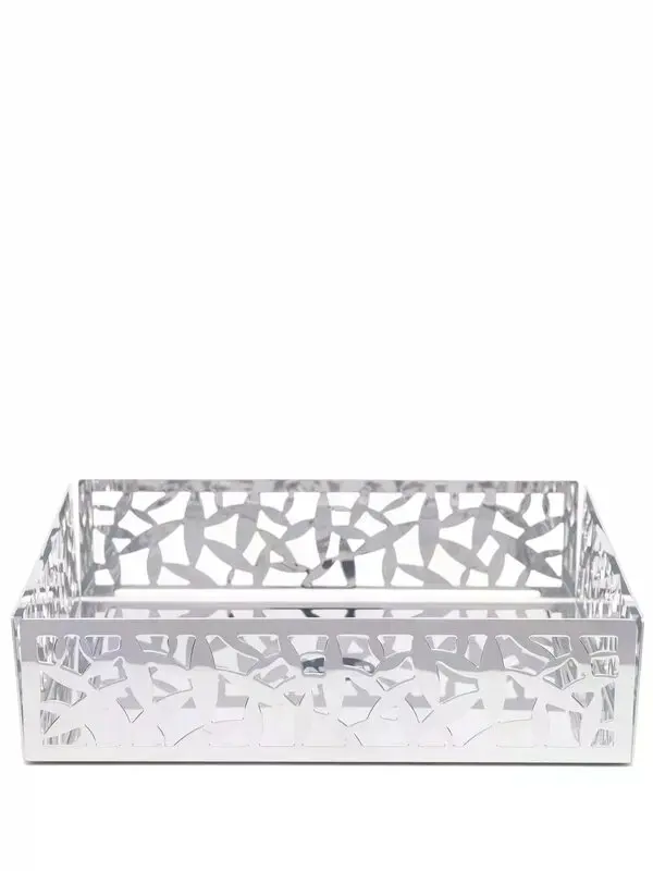ALESSI Lattice-detail Tray - Silver