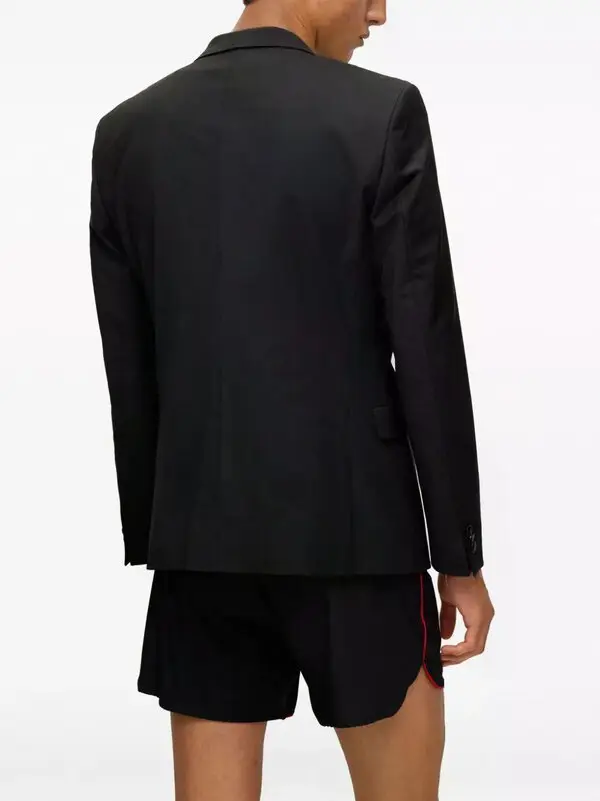 Hugo Logo-patch Notched-lapels Blazer