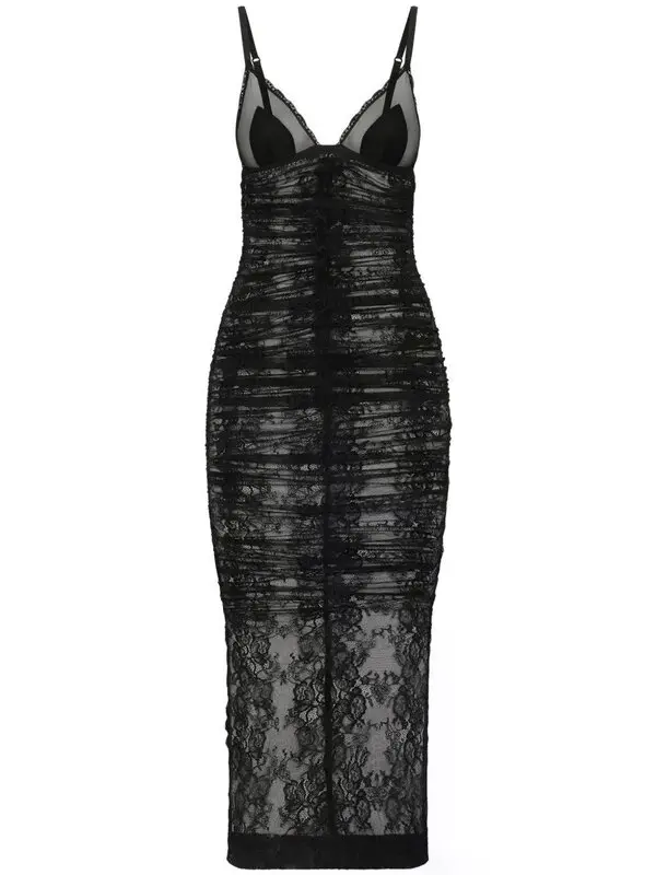 Dolce & Gabbana Chantilly Lace Dress - Black