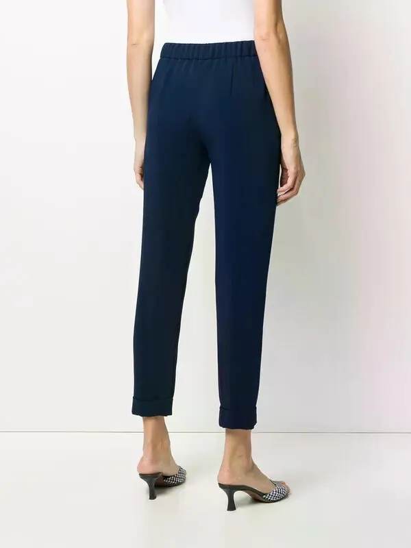 P.a.r.o.s.h Elasticated Slim-fit Trousers