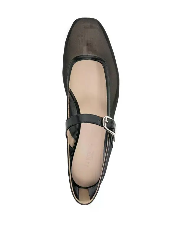 Le Monde Beryl Mesh Mary Jane Pumps - Black